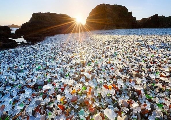 Glass Beach, The Beach that was Created by A Pile of Garbage Glass For ...